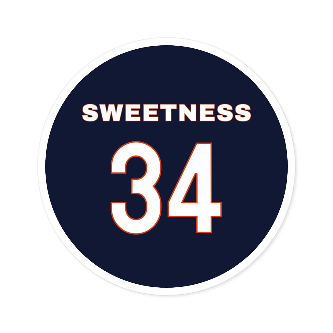 Walter Payton Circular Sticker - Chicago Bears Jersey - Etsy