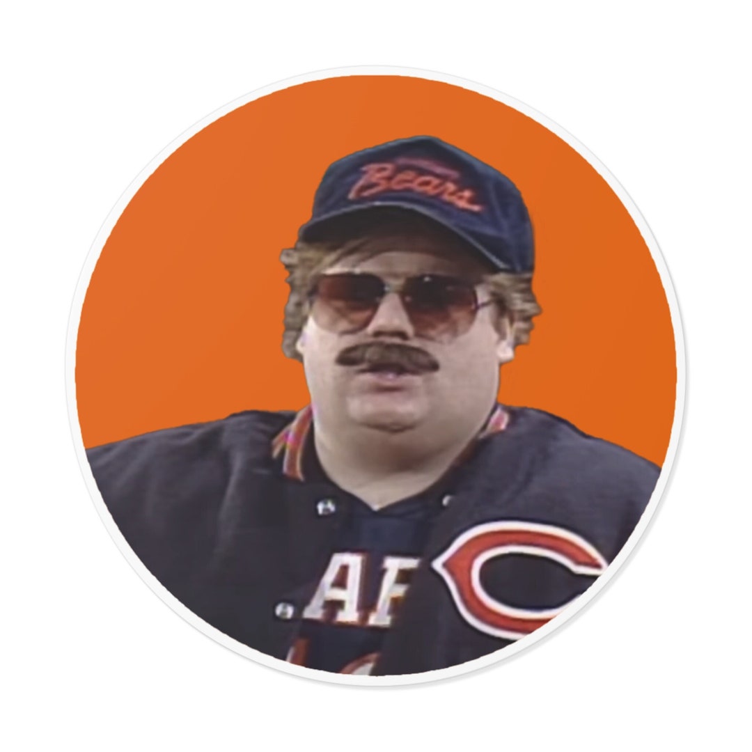 Chris Farley Superfan Sticker - SNL Chicago Bears - Etsy