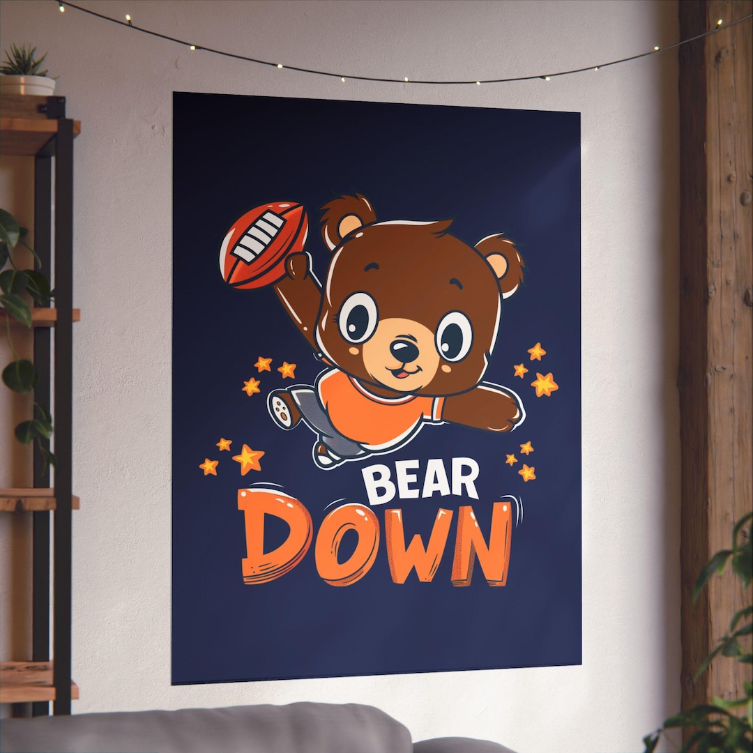 Chicago Bears Kids Poster - Bear Down Touchdown - Etsy