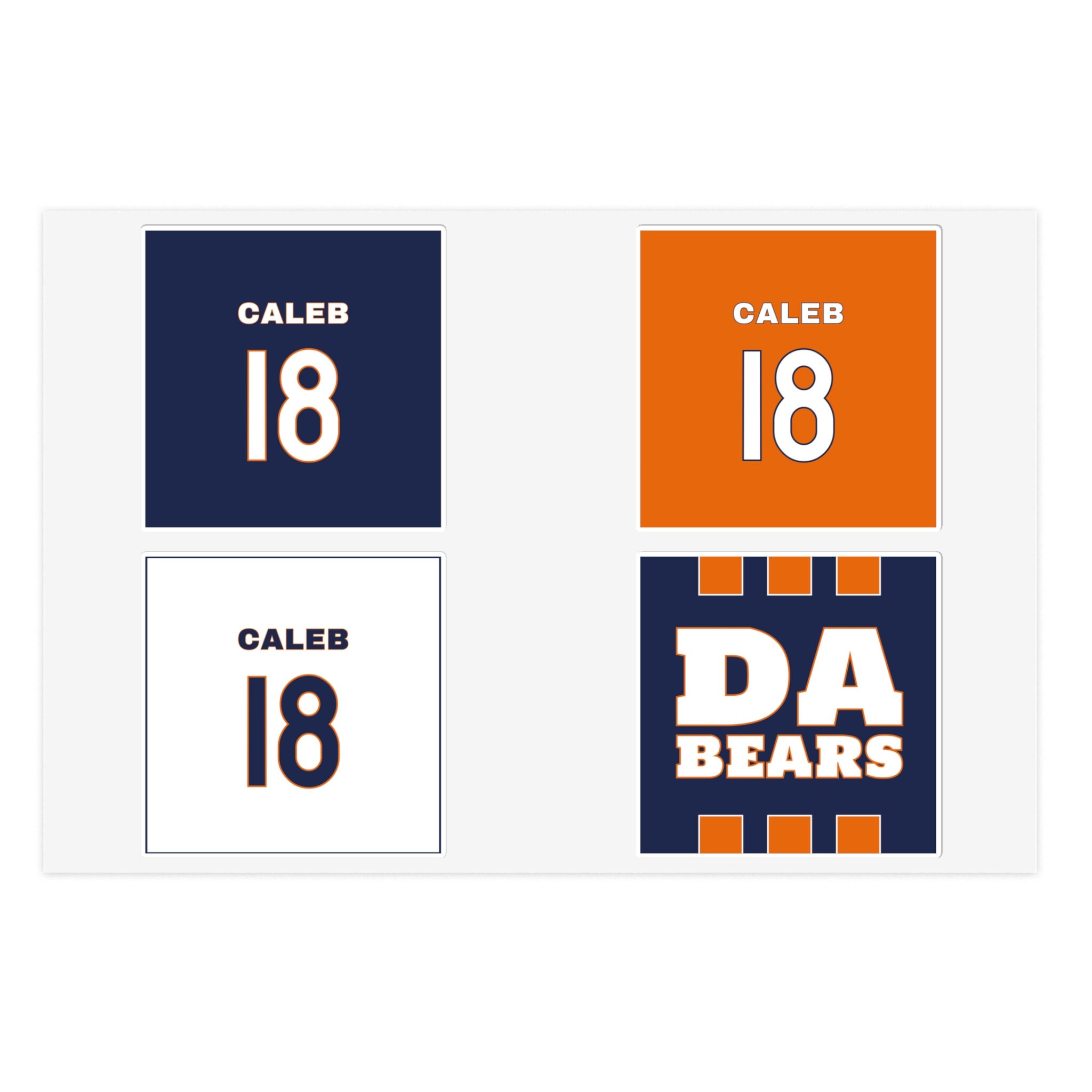 Caleb Williams Bears Sticker Pack - Chicago Bears 4x Jersey Stickers - Etsy
