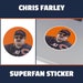 Chris Farley Superfan Sticker - SNL Chicago Bears - Etsy