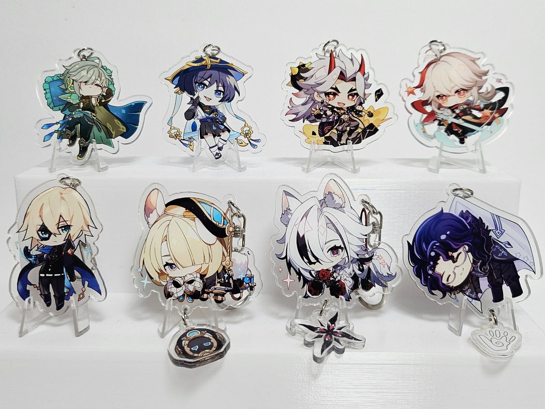 Genshin Impact Acrylic Keychain - Alhaitham, Wanderer, Itto, Kazuha ...