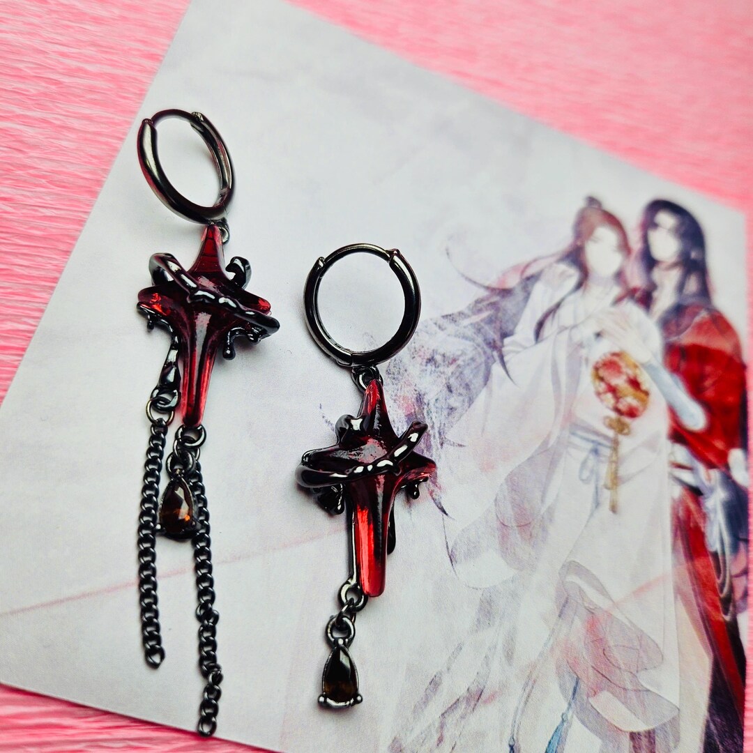 Heaven Official’s Blessing Style Handcrafted Earrings, Tian Guan Ci Fu ...
