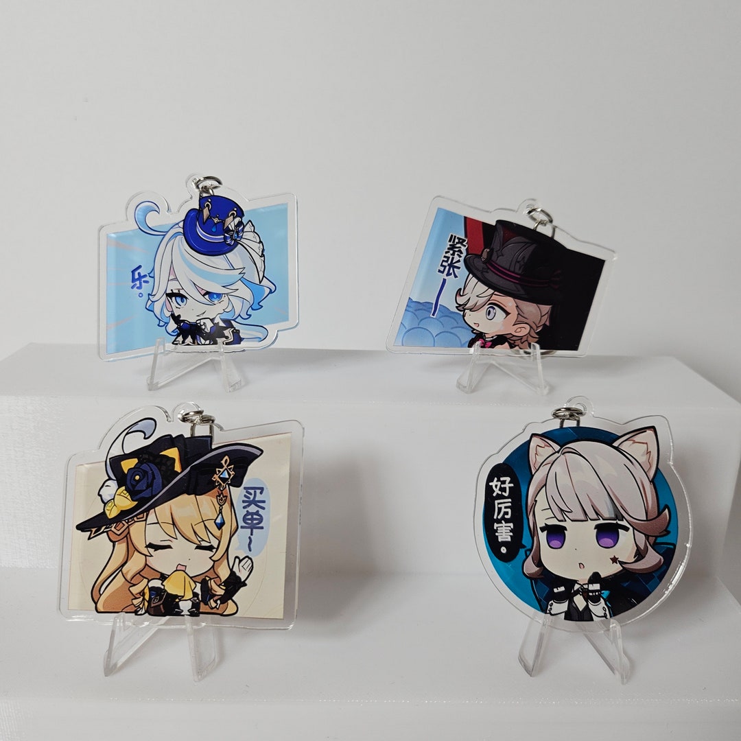NEW Genshin Impact Characters Acrylic Keychain Furina, Navia, Lyney ...