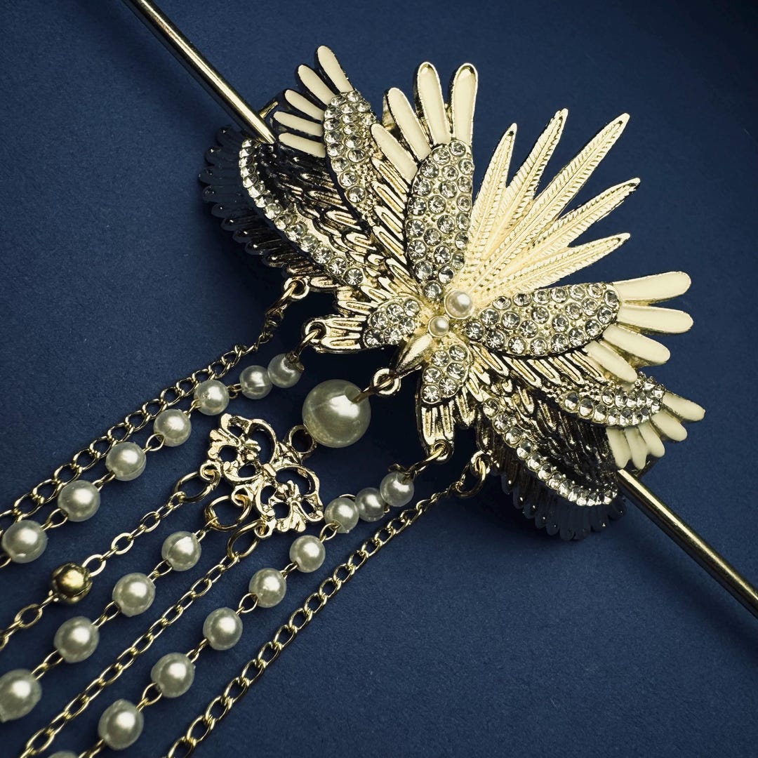 Luxurious Chinese Style Hairpin, Hair Accessories, Golden Beauty - Etsy