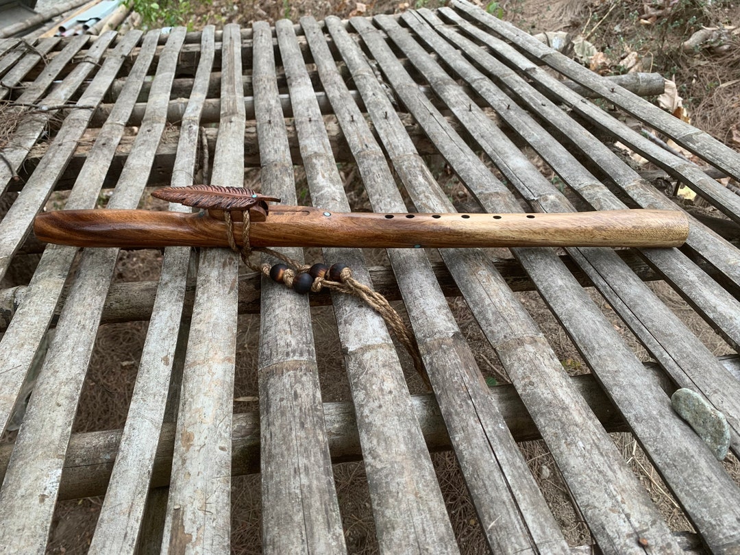 Native American Style Flute Acacia Wood , Feather Series Fm 432 Hz - Etsy