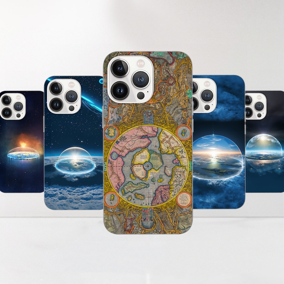 Atlas Phone Case Flat Earth Cover for Iphone 14 13 12 Pro 11 - Etsy