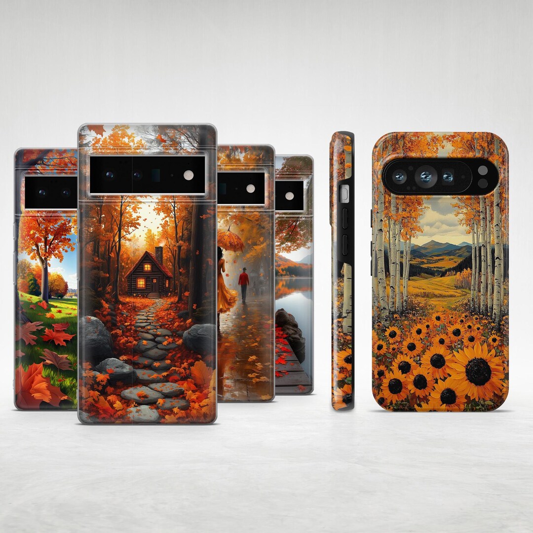Aesthetic Fall Phone Case Leaves Tough Cover for Pixel 9 Pro, 8a, 7 Pro ...