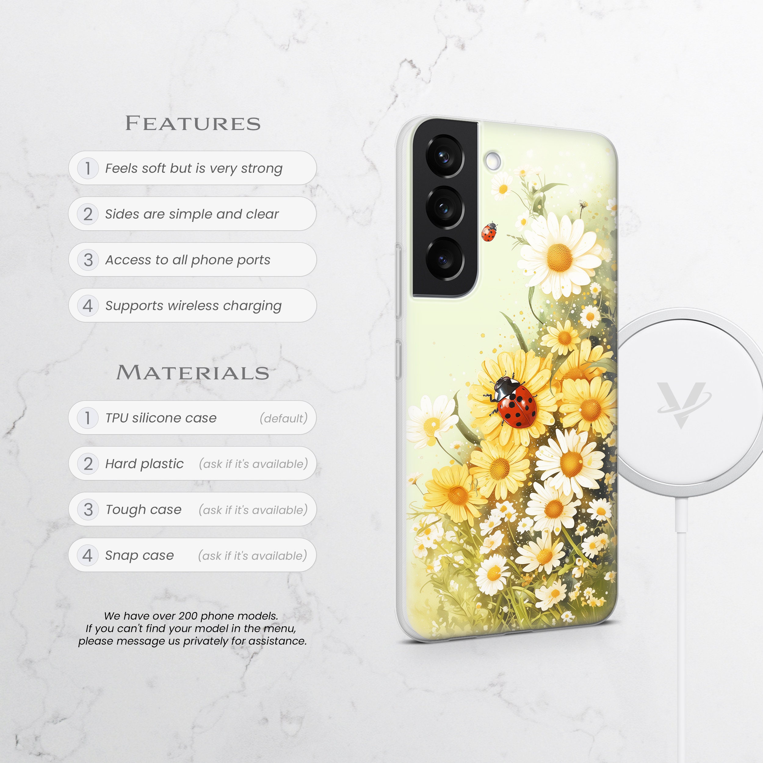 Summer Vibes Phone Case Ladybug Cover for Samsung Galaxy S24ultra ...