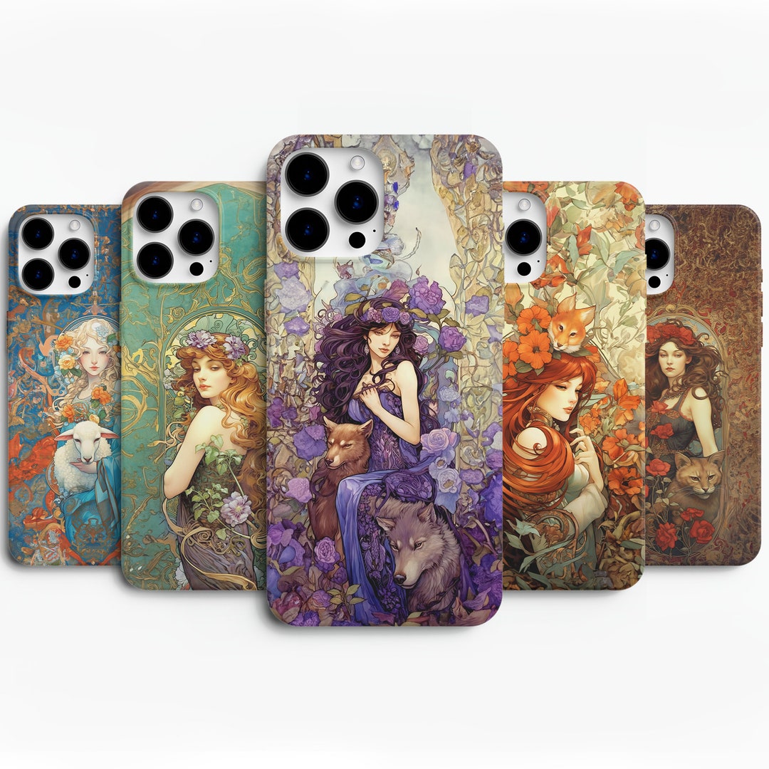 Alphonse Mucha Phone Case Mucha Cover for iPhone 14 13 12 Pro 11 XR 8 7 ...