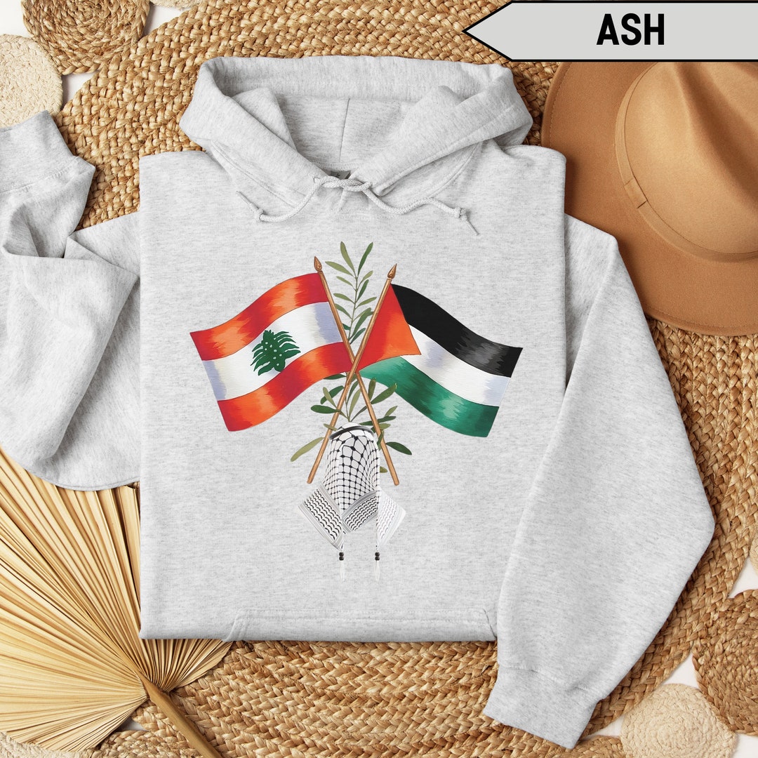 Lebanon Palestine Hoodie, Support Lebanon Sweatshirt, Beirut Gaza ...