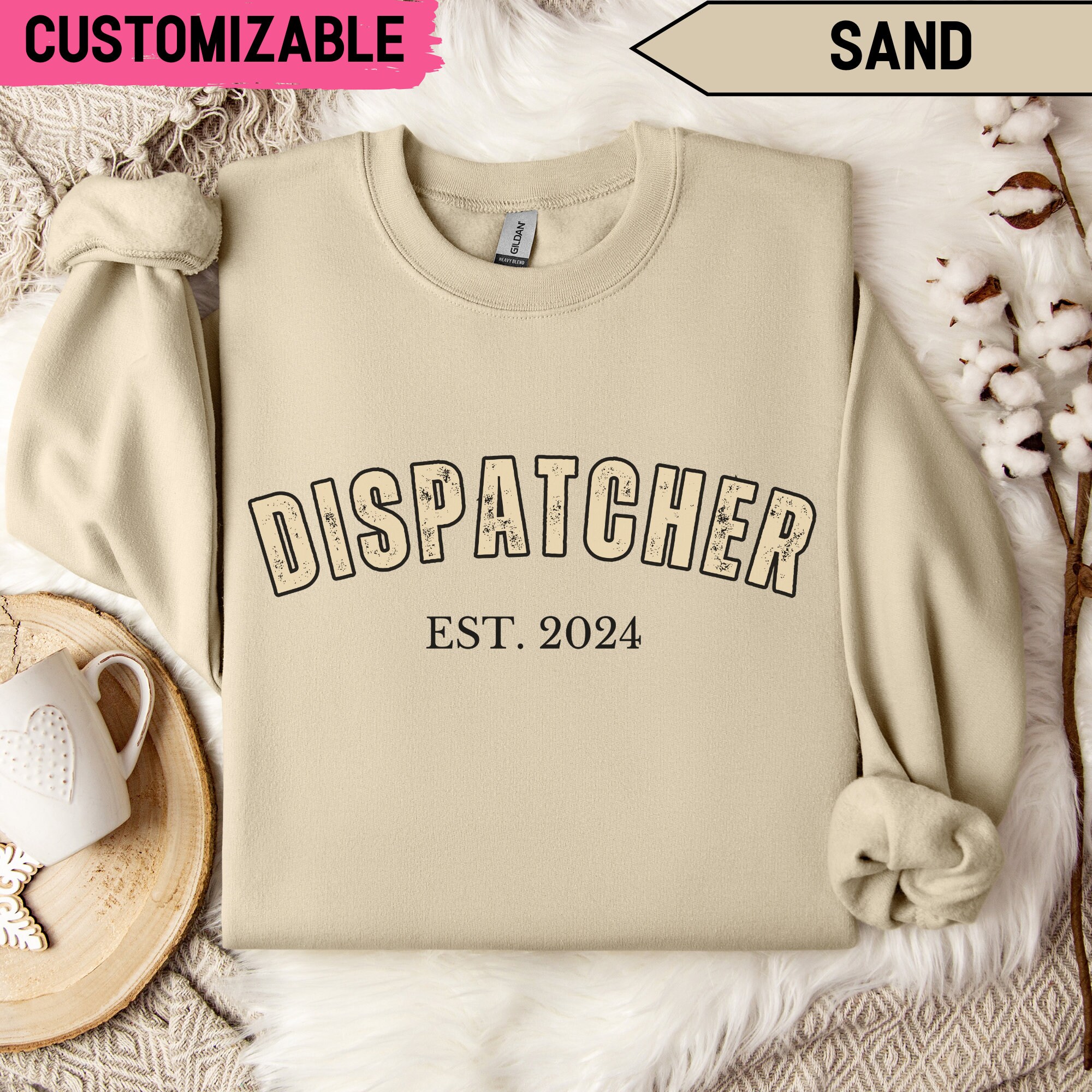 Custom Dispatcher Sweatshirt, Personalized 911 Dispatcher Sweater, Customized Dispatch Crewneck ...
