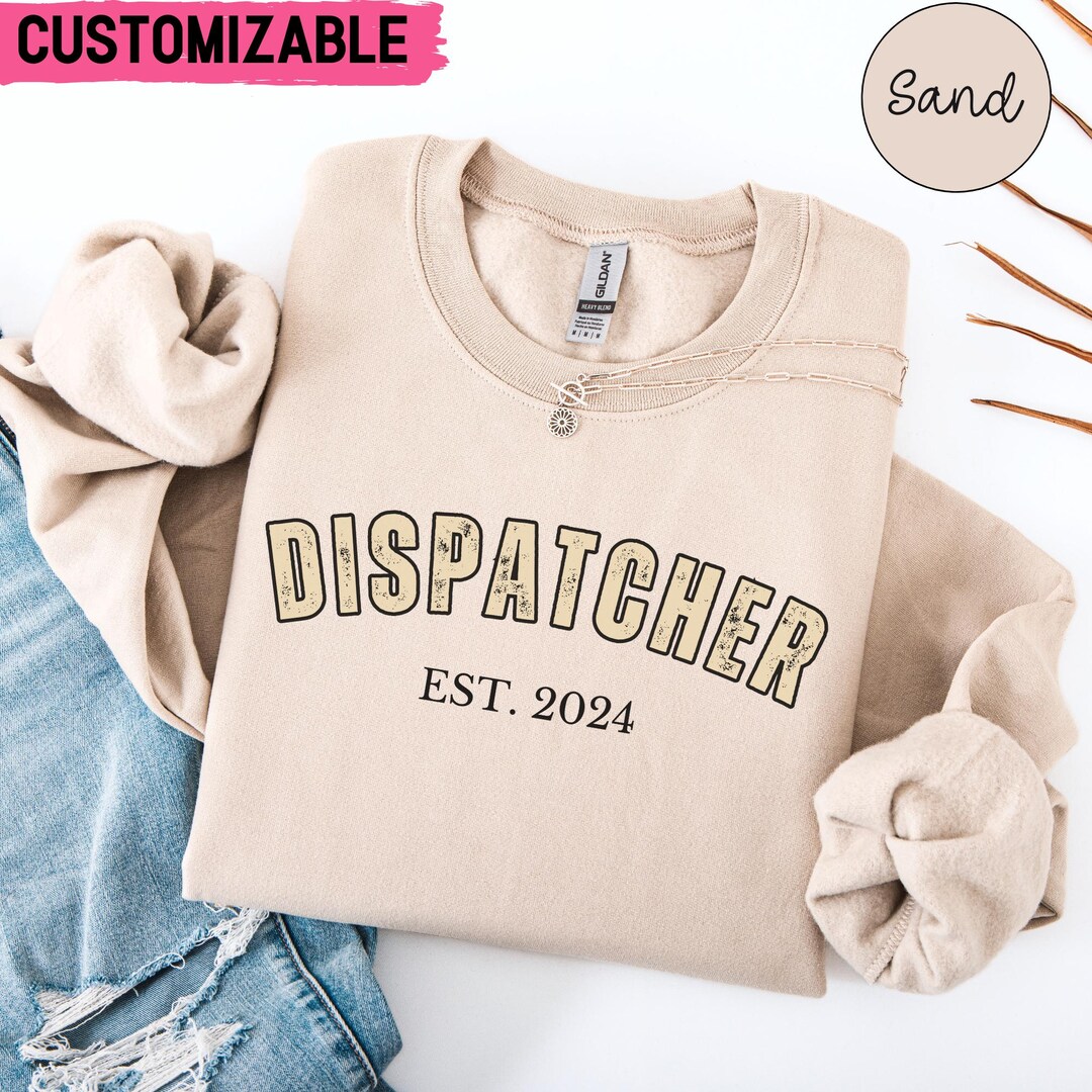 Custom Dispatcher Sweatshirt, Personalized 911 Dispatcher Sweater ...