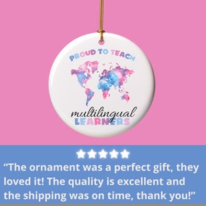 Personalized ESL Teacher Ornament, Custom Esl Teacher Gift,proud to ...