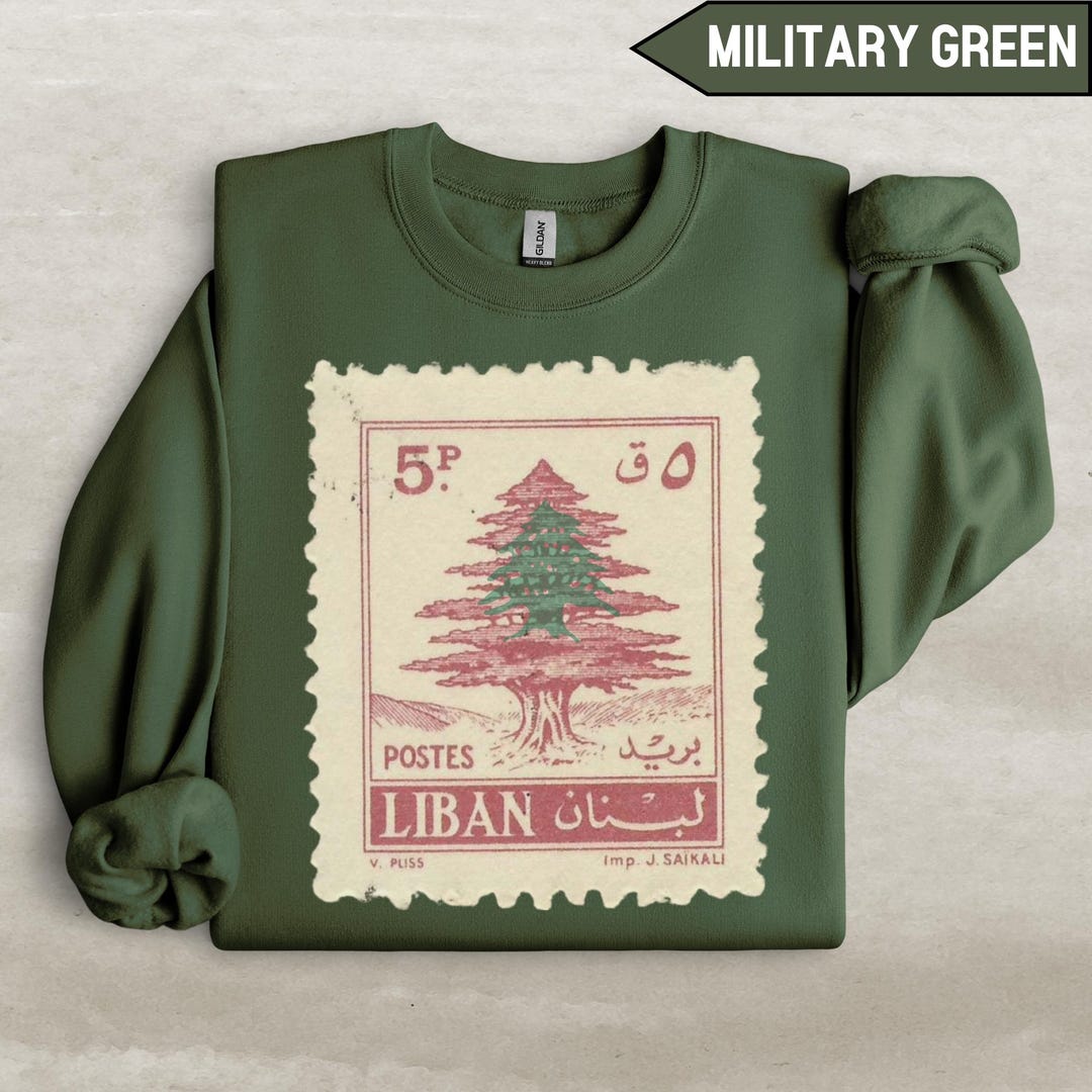 Lebanon Stamp Sweatshirt, Support Lebanon Sweater, Beirut Map Crewneck ...