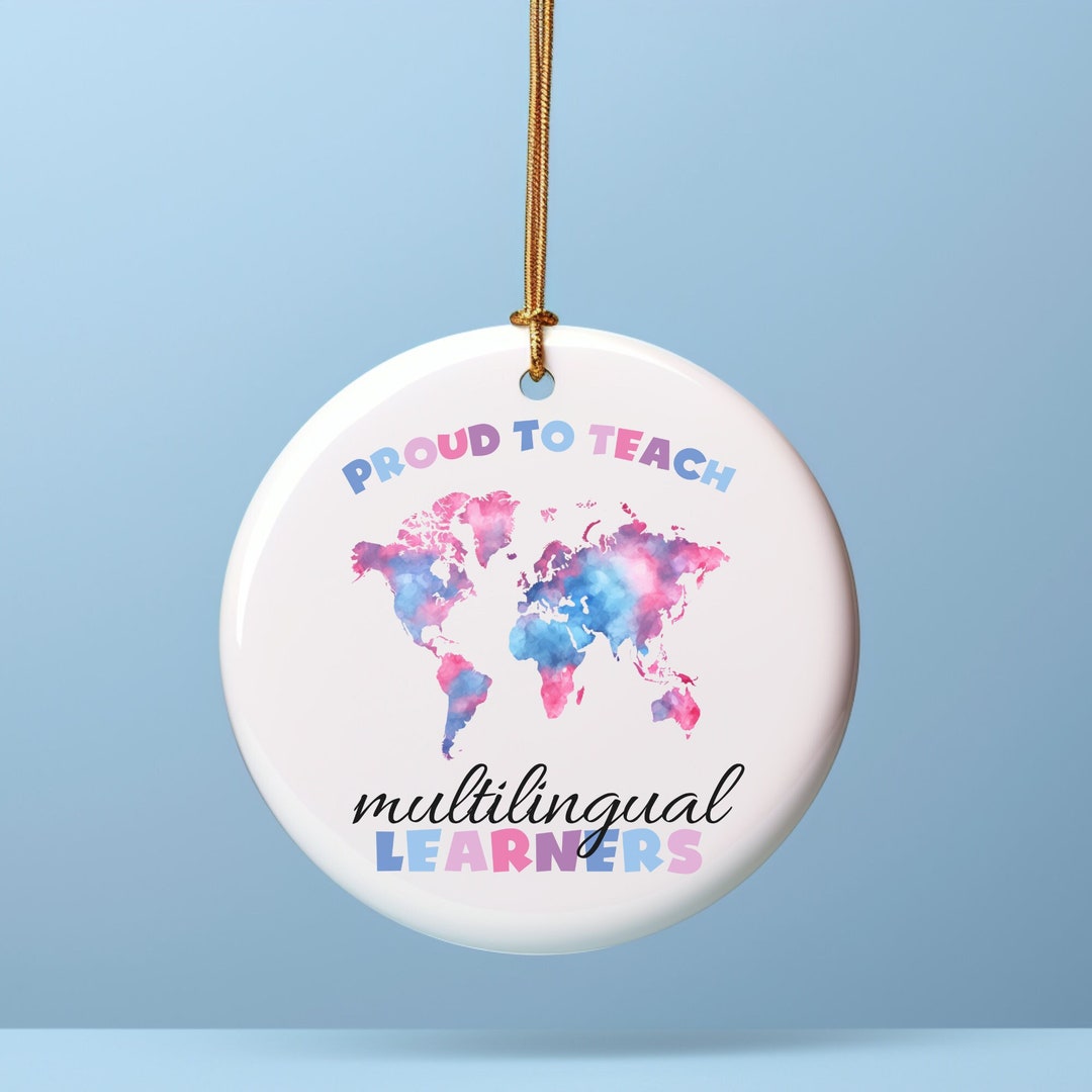 Personalized ESL Teacher Ornament, Custom Esl Teacher Gift,proud to ...