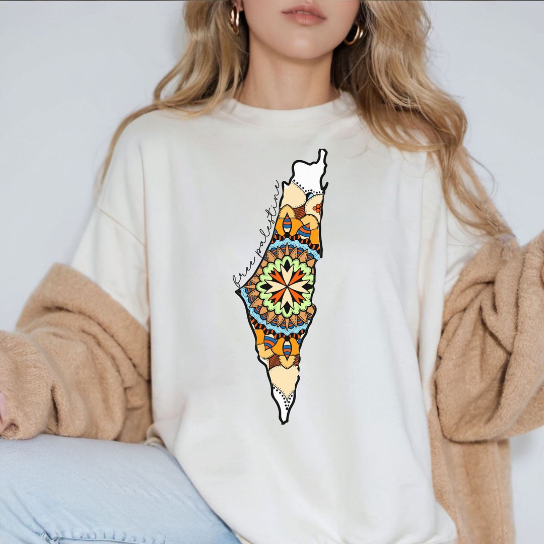 Free Palestine Shirt, Palestine Map Floral Shirt, Palestine ...