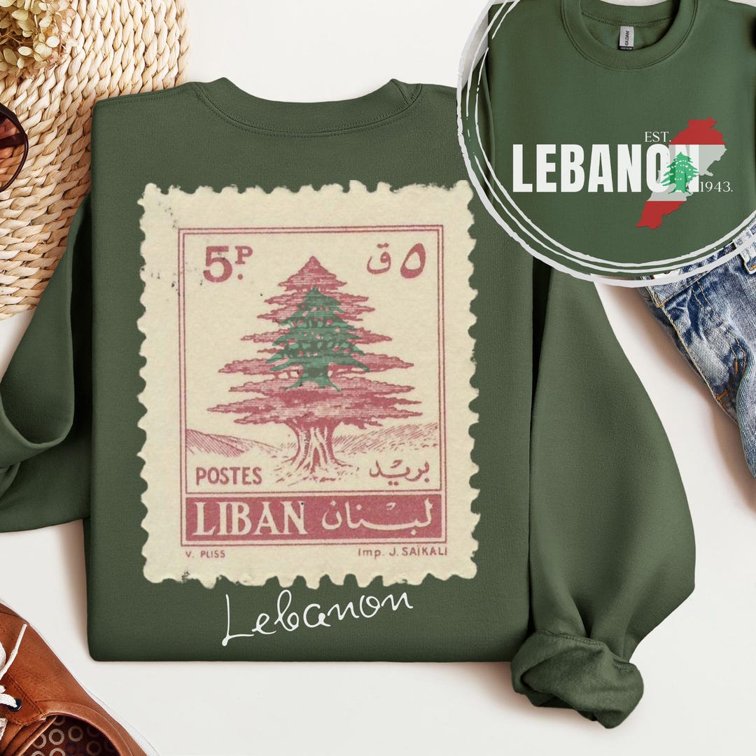 Lebanon Vintage Sweatshirt, Support Lebanon Sweater, Beirut Map ...