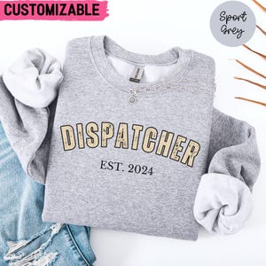 Custom Dispatcher Sweatshirt, Personalized 911 Dispatcher Sweater ...