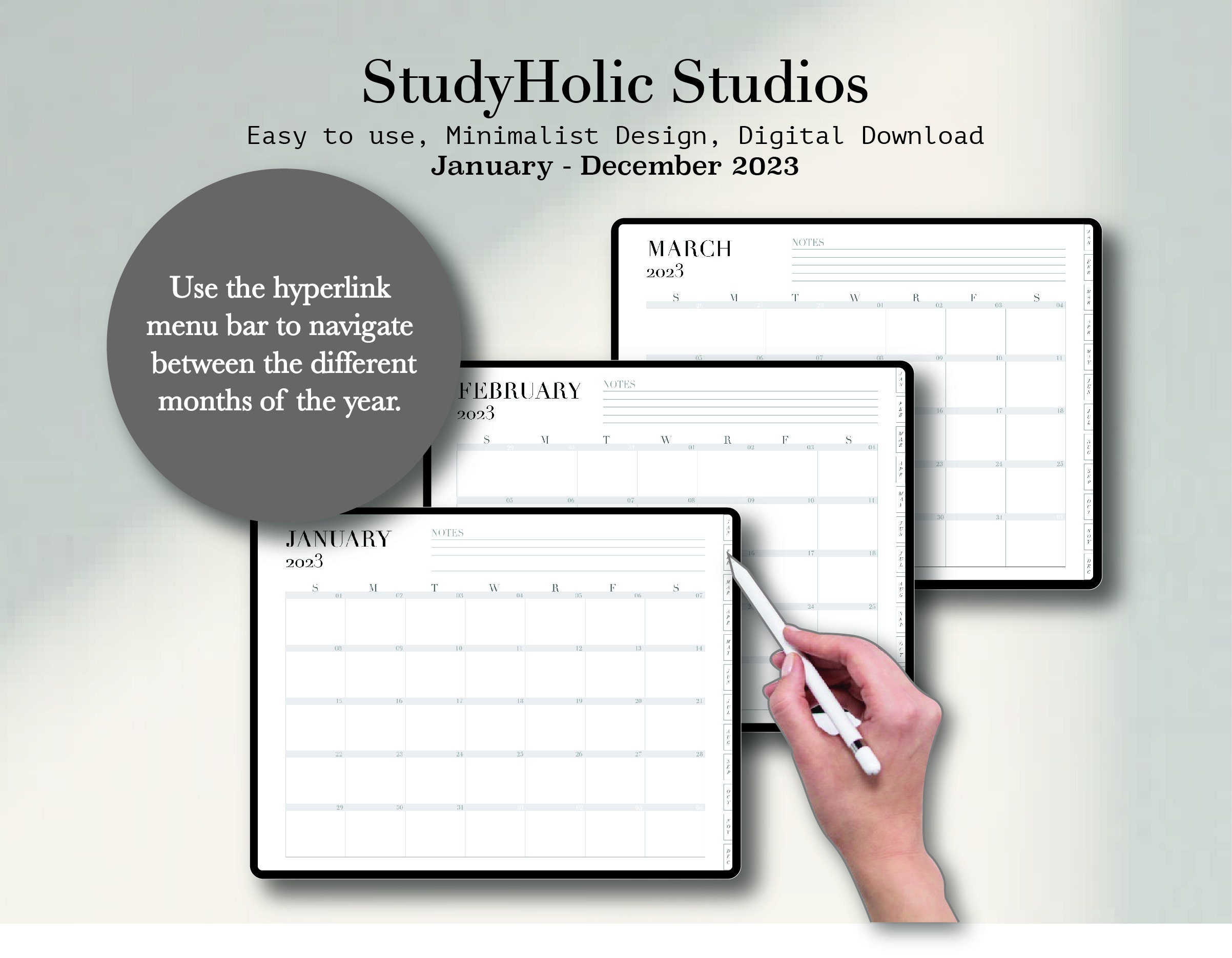 Monthly Planner 2023 Digital Download - Etsy