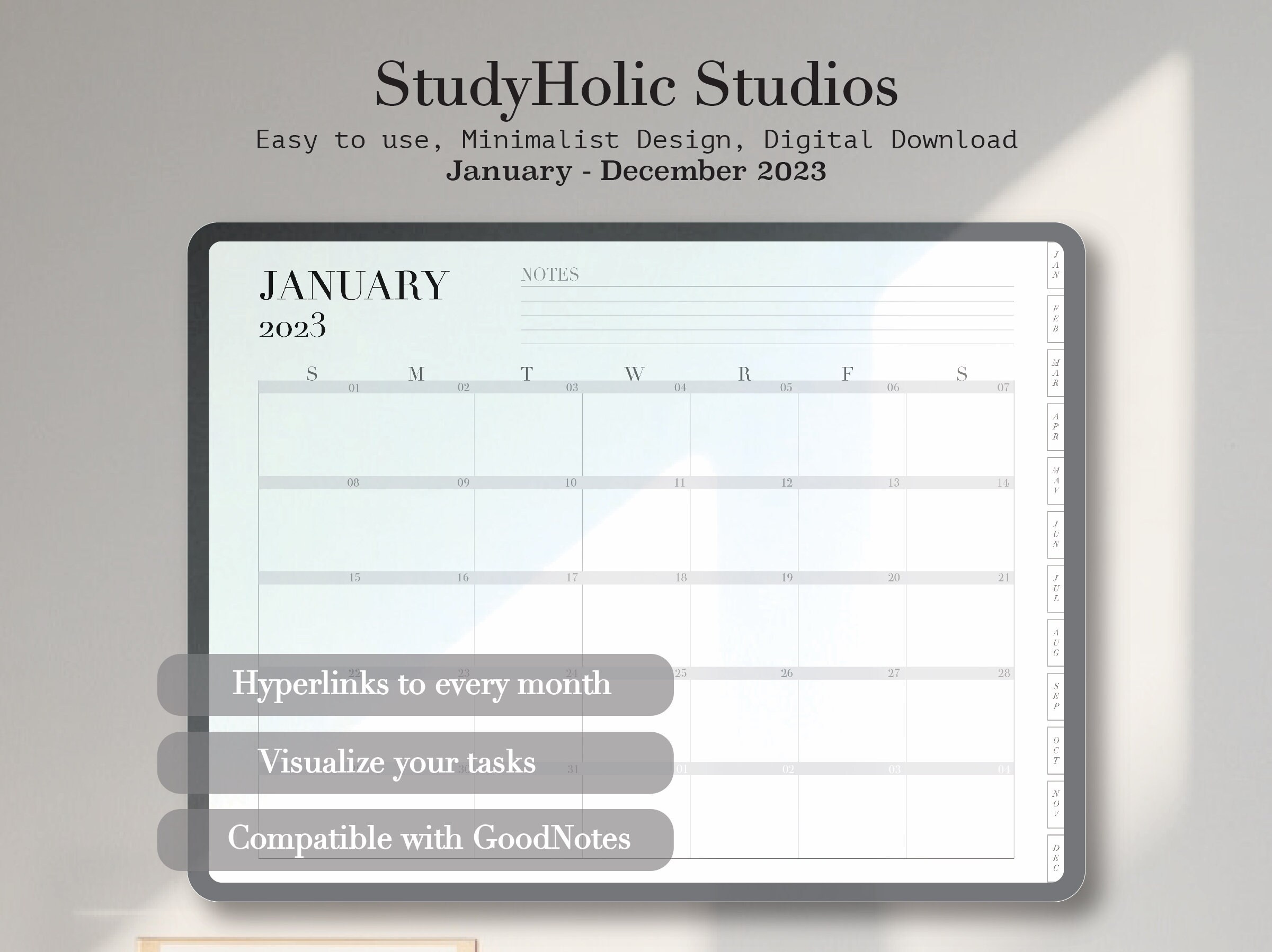 Monthly Planner 2023 Digital Download - Etsy