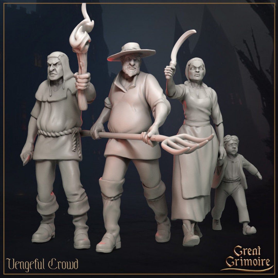 Vengeful Crowd Dnd Mini Great Grimoire Mini Dungeons and Dragons 5e ...