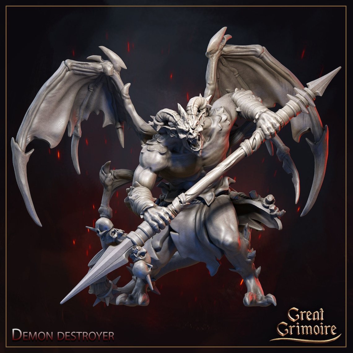 Demon Destroyer Dnd Mini Great Grimoire Mini Dungeons and - Etsy UK