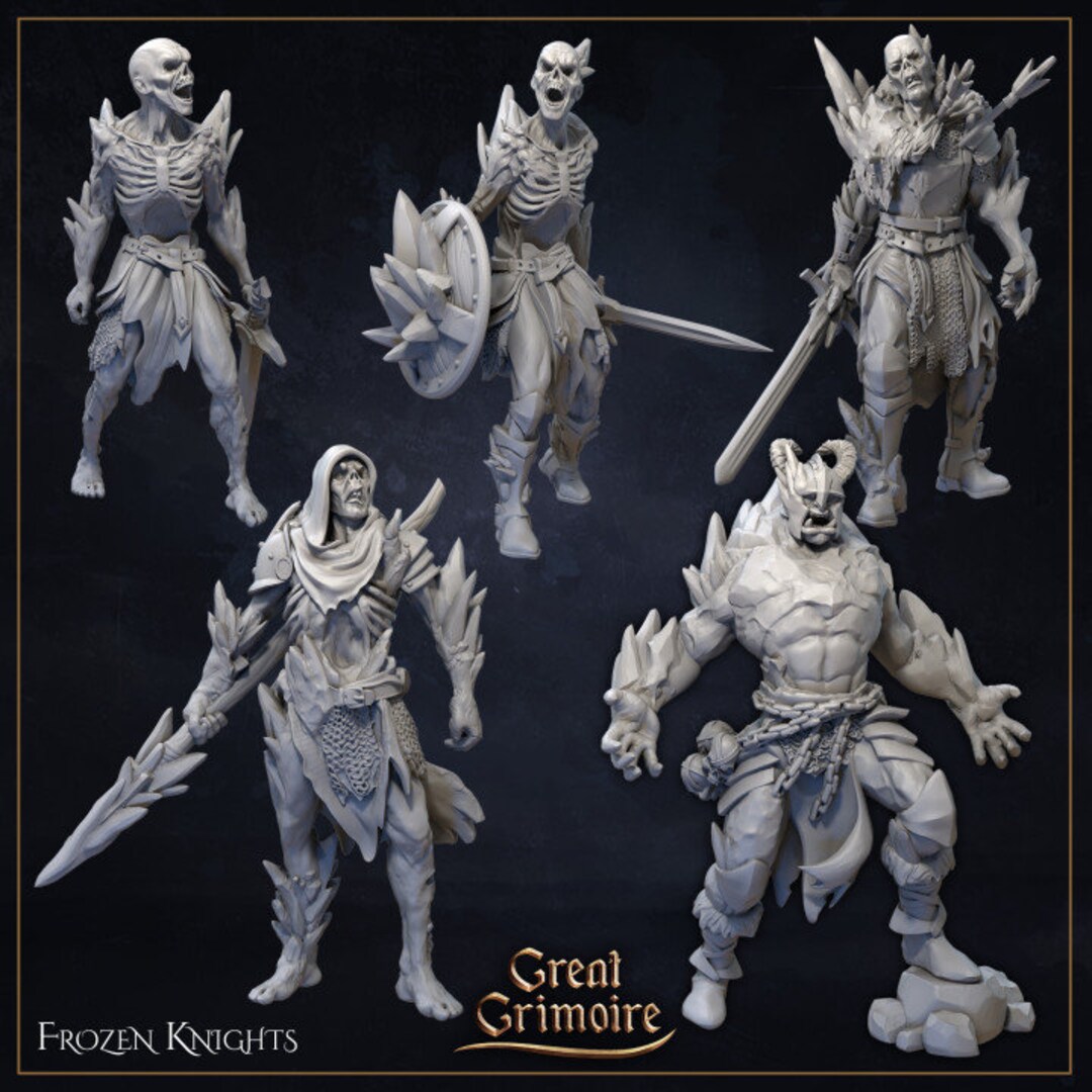 Frozen Knights Dnd Minis Great Grimoire Mini Dungeons and Dragons Demon ...