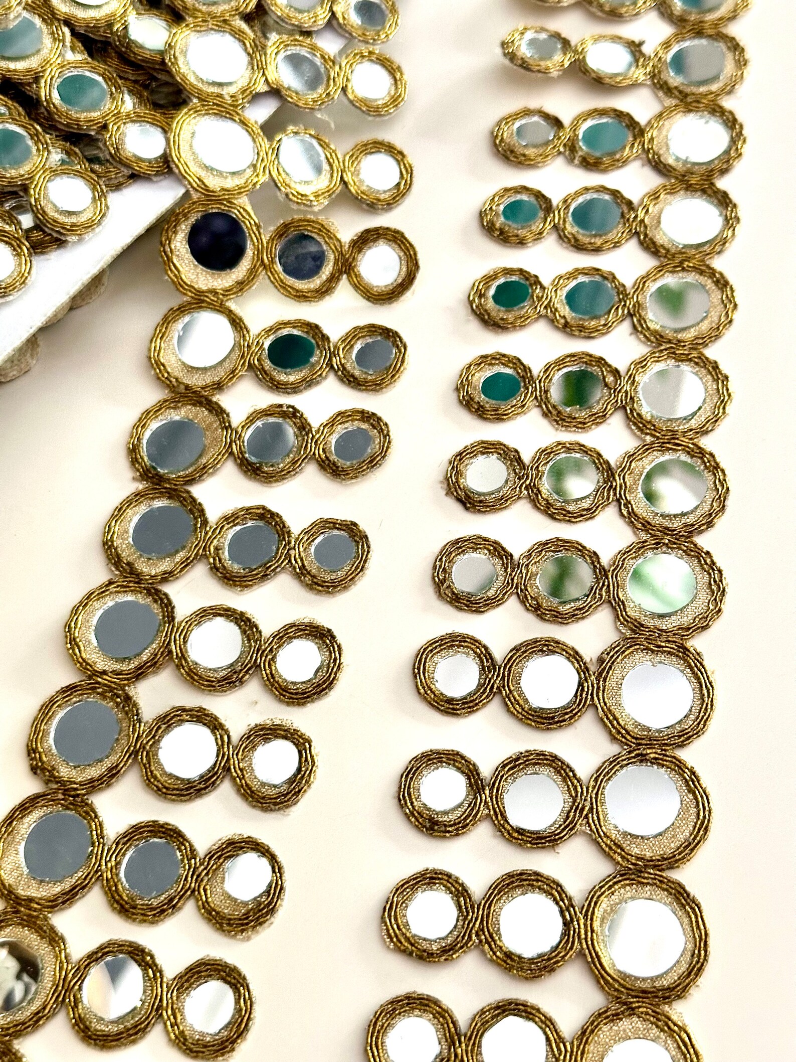 Cutwork Indian Mirror Belt Symmetric 5cm Mirror Saree Trim Indian ...