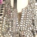 Mirror Work Applique Neckline Patch Handmade Tassel Mirror Embroidery ...