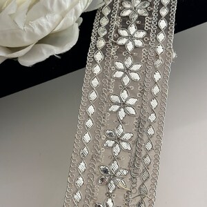 Hand-embroidered Gota Border Sheer Trim 5cm With Gold Zari Indian ...