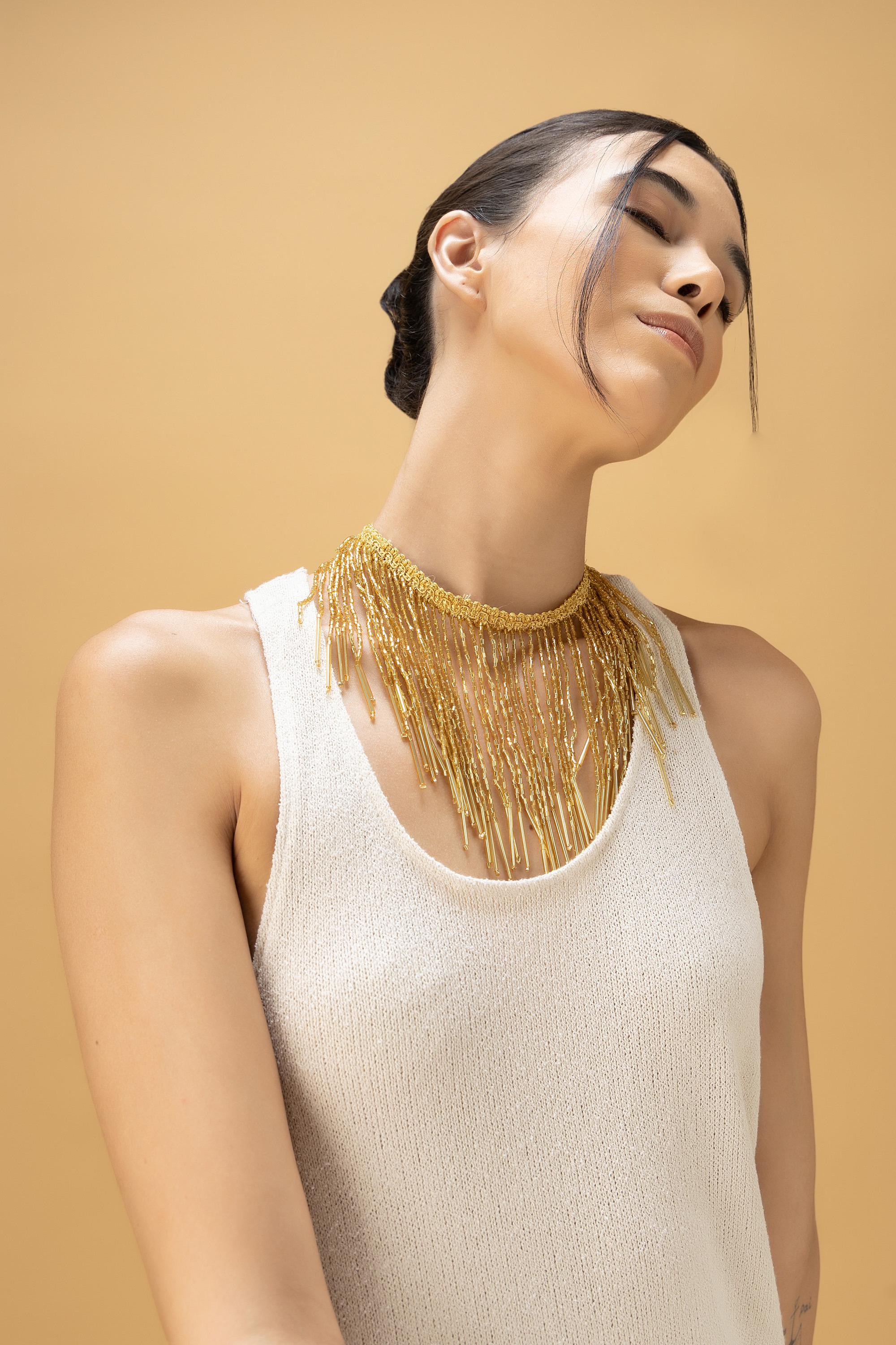 Gold Beaded Fringe Trim: Metallic Bugle Bead Tassel Border - 6 Inch - Etsy