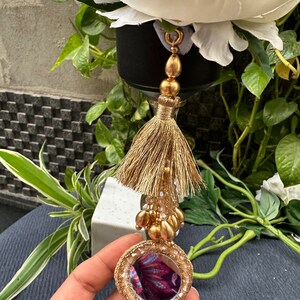 Gold Mirror Hanging Tassel Multi String Latkan Decorative Tassel 1pair ...