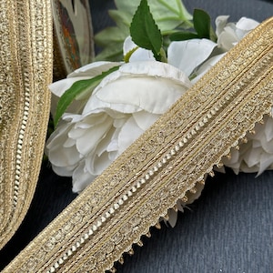 9mtr 4cm Zari Corded Trim Ribbon Sari Border Sewing Supply Indian ...