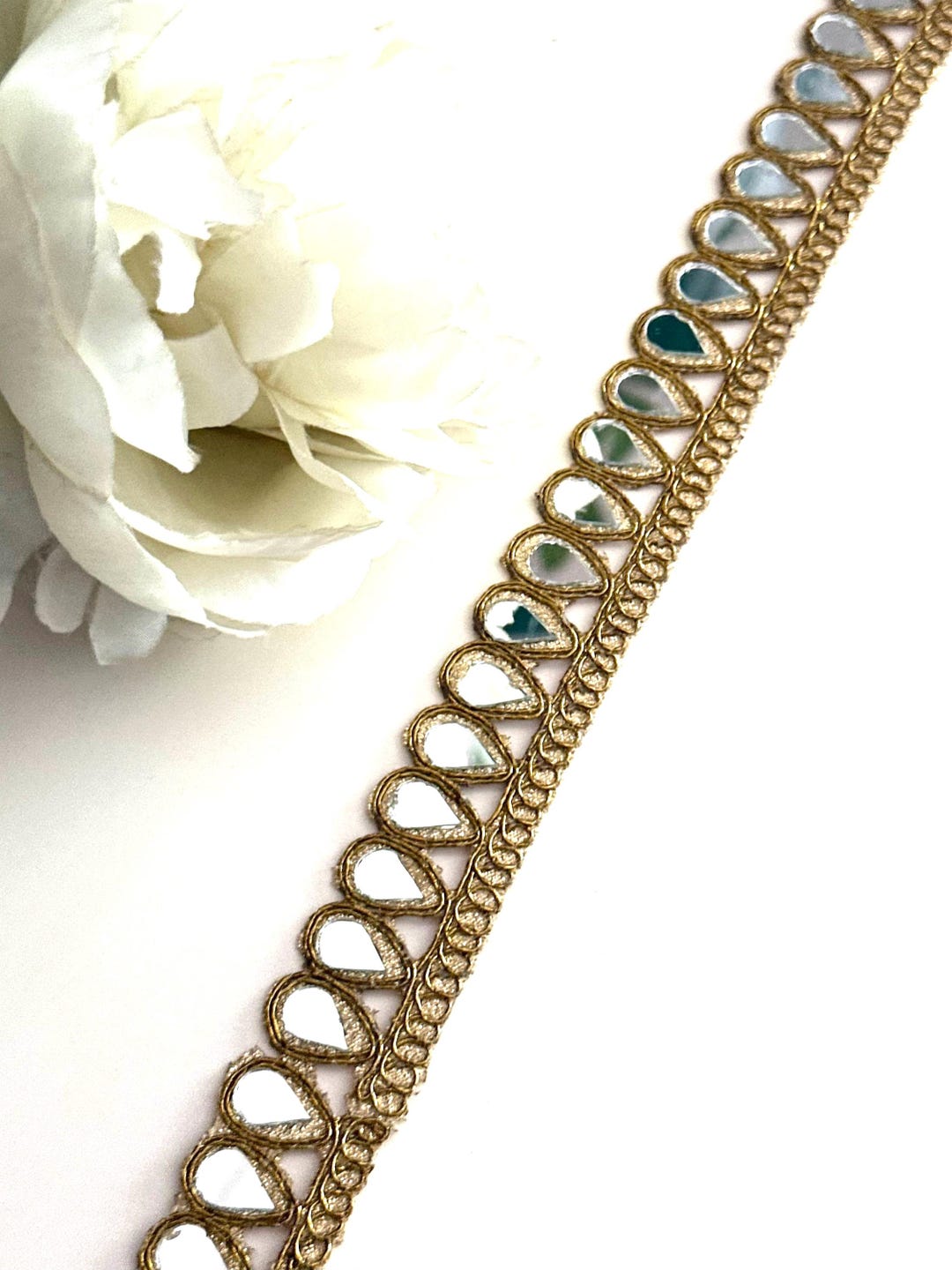Gold Mirror Fabric Trim DIY Jewellery Choker Band Idea Rave Party ...