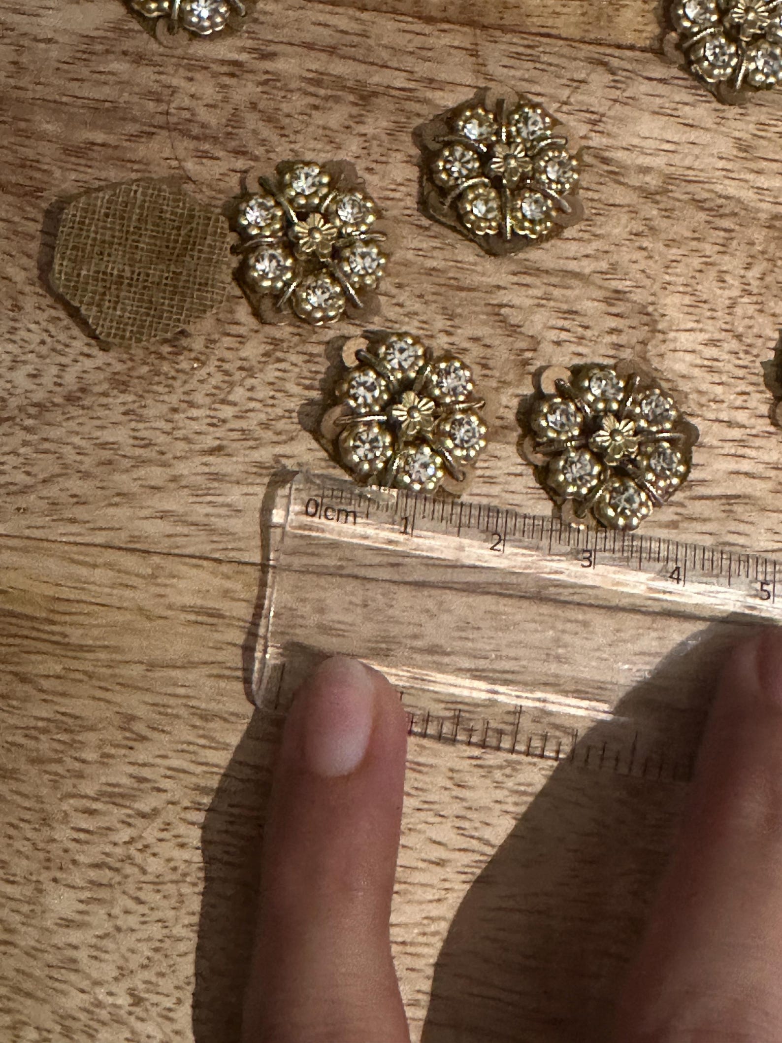 Vintage Inspired Flower Patches With Rhinestone Small Crystal Flower ...
