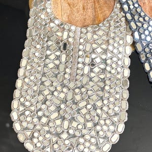 Handmade Mirror Work Neck Applique Indian Boho Chic Neck Patch ...