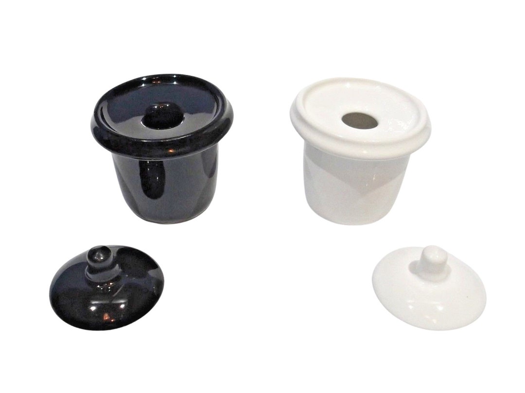 School Desk Type Inkwell Ceramic Ink Pot China Insert With Lid Choice ...