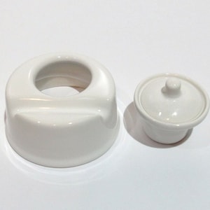 White Ceramic Inkwell With Lid Calligraphy Pen Ink Pot Inkwell Dip Pen ...