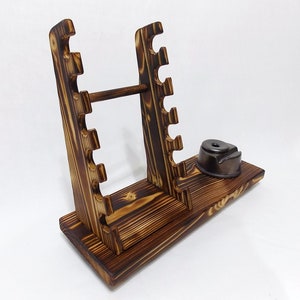 Calligraphy Inkwell & Pen Rack Holder Holds 6 Pens Desk Top Ink ...