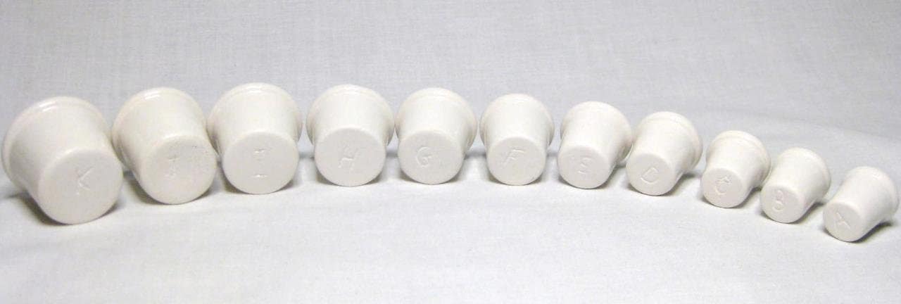Full Set of 11 Most Popular Sizes Replacement Inkwell Inserts Porcelain ...