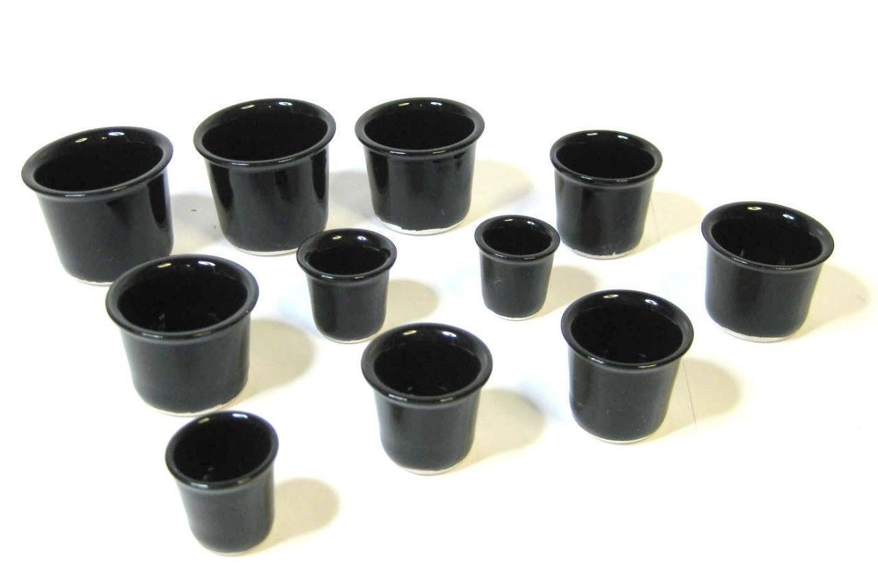 Full Set of 11 Most Popular Sizes Replacement Inkwell Inserts Porcelain ...