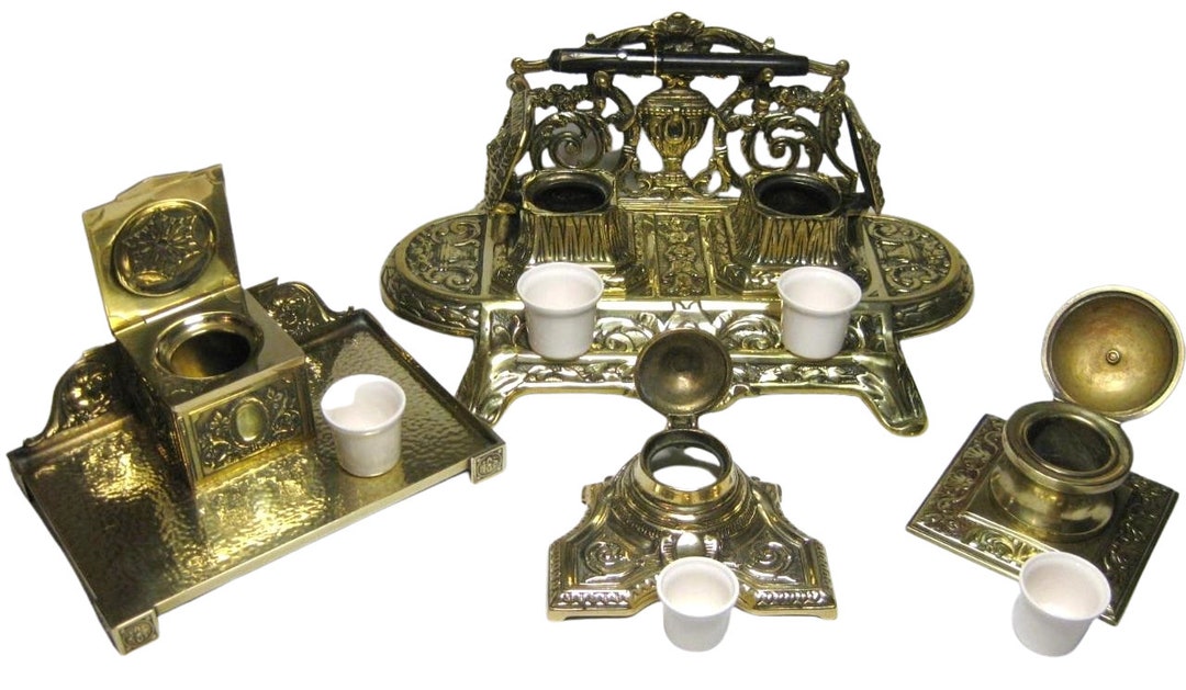 Replacement White Inkwell Insert Porcelain Ceramic China Ink Pot Liner ...