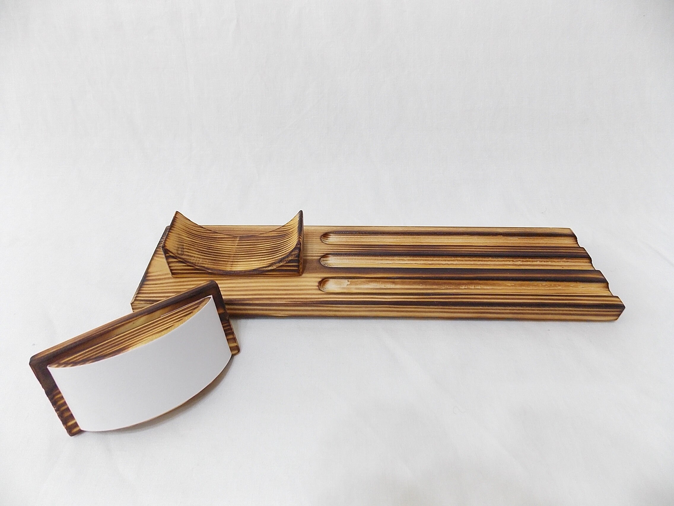 MINI Ink Blotter and Triple Pen Stand Rest Desk Top Ink Fountain Pen ...