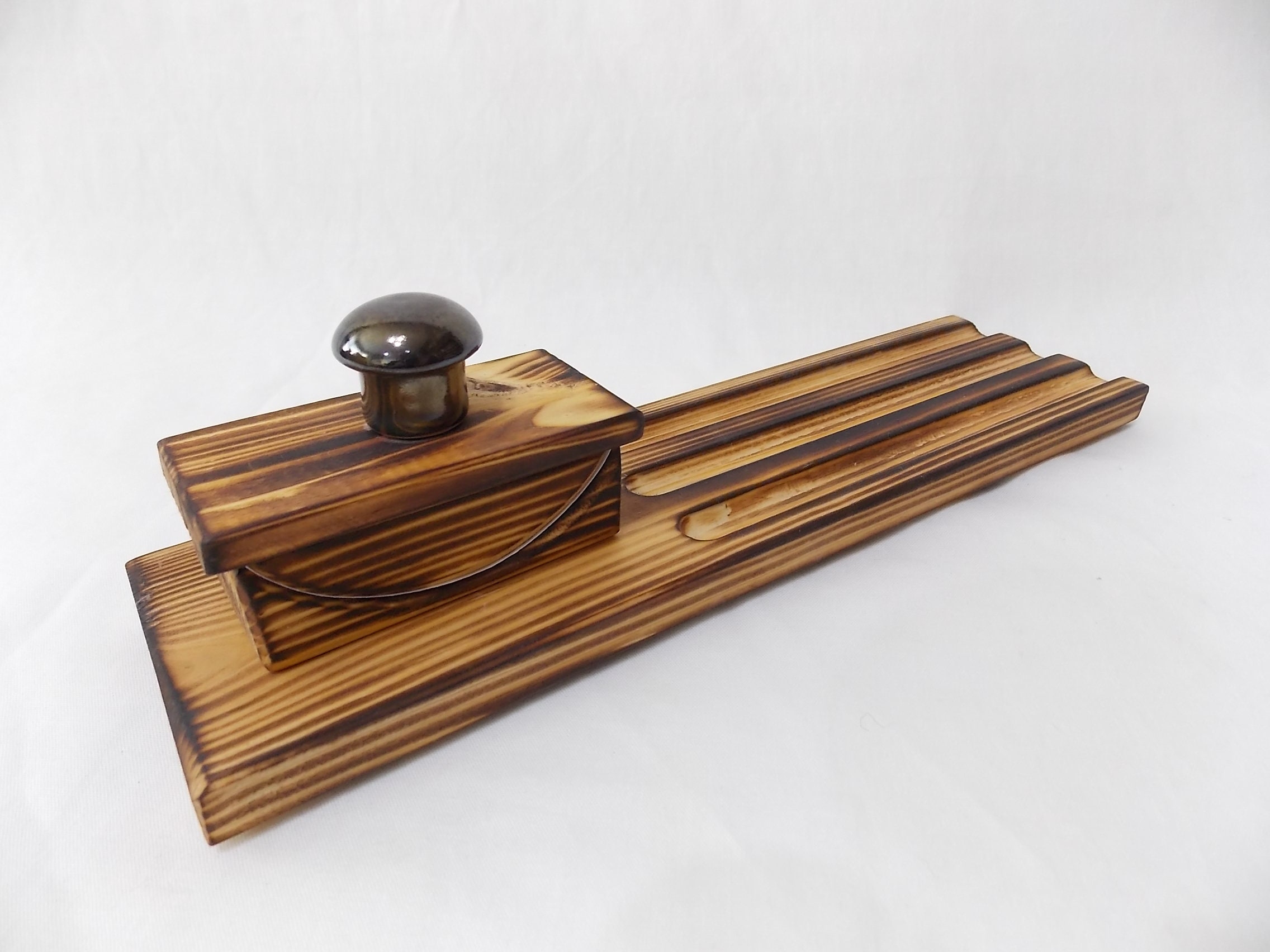 MINI Ink Blotter and Triple Pen Stand Rest Desk Top Ink Fountain Pen ...