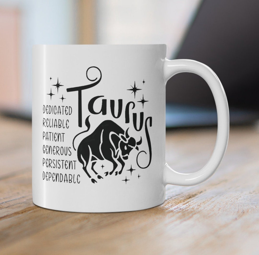 Taurus Zodiac Mug Star Sign Mug With Positive Trait Descriptions ...