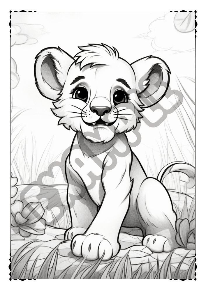 Wild Animals Coloring Page for Kids 20 Printable Coloring Pages Instant ...