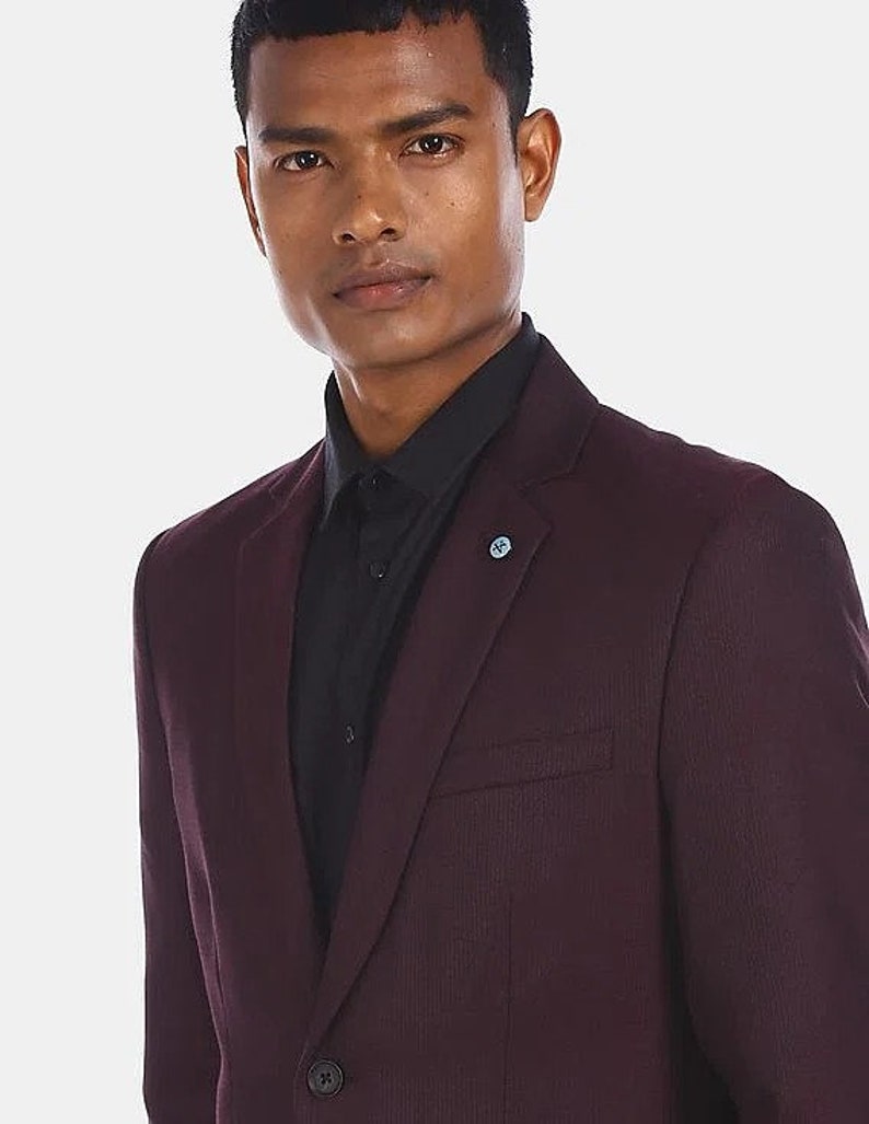 Men Wine Color Suits, 2 Piece Suit , Tuxedo Wedding Suits for Men ...