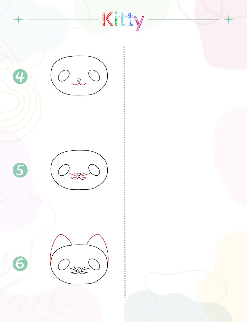 How to Draw Cute Animals, Activity Book for Kids, Children Colouring ...