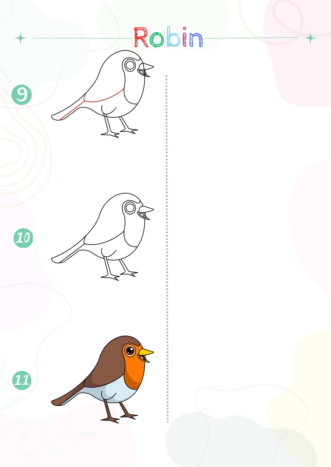 How to Draw Birds, Activity Book for Kids, Children Colouring Pages ...